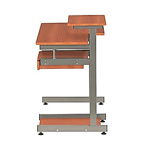 Techni Mobili Complete Computer Workstation Desk, 38" W x 22" D x 35" H, Woodgrain