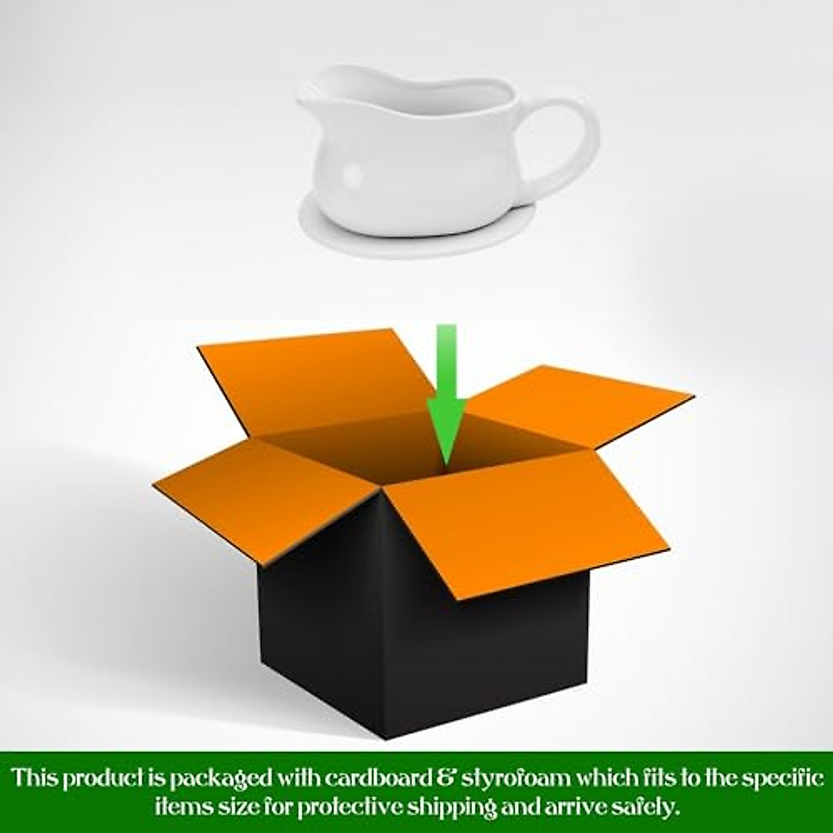 Gonioa 17oz ceramic Gravy Boat with Saucer Stand, Set of 2, Porcelain Gravy Boat with Dripless Lip Spout, Serving Dish for Salad Dressings, Creamer, Warming Sauces, Microwave & Freezer Safe (White)