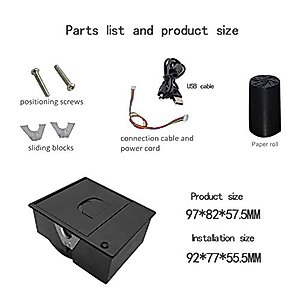 58mm Thermal Printer Embedded TTL Serial Ticket Printer Micro Print Module 12V