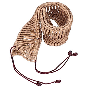 Jacksing Handpan Decoration Rattan Rope, Surround Decor Ring Handmade Braided Steel Tongue Drum Ropes for 13 Tone Drums