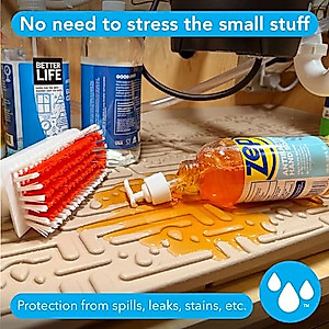 Xtreme Mats - Waterproof Under Sink Mat Shelf Liner Cabinet Liner for Kitchen & Laundry Cabinets (Gray 34" 1/4 x 22 1/4) Kitchen Cabinet Shelf Protector Flexible Under Kitchen Sink Drip Tray Liner