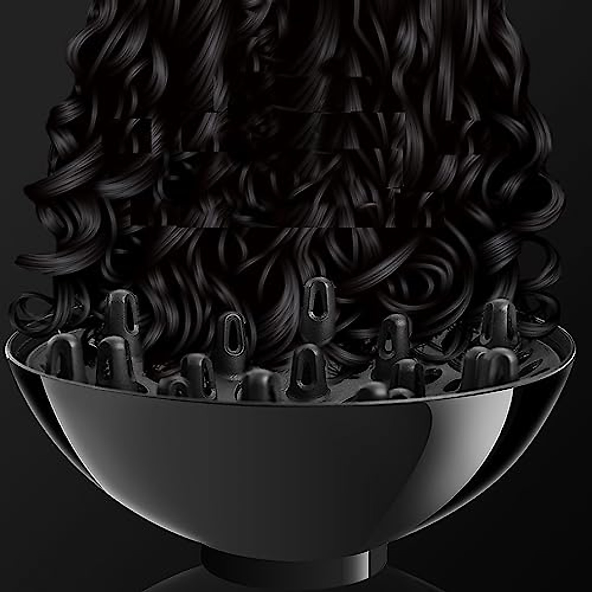 BinaryABC Universal Diffuser Hair Dryer Attachment,Hair Dryer Diffuser Nozzle,Wavy Curly Hair Diffuser,Hair Dryer Cover(Black)