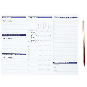 Okuna Outpost 60 Pack Puppy Vaccination Record Cards, Dog Vaccine and Canine Health Record Booklets, Tri-Fold (8.5 x 11 in)