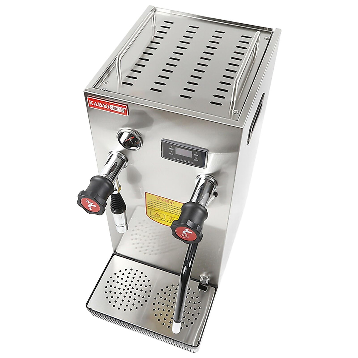 CRYBY 8L Electric Steam Milk Foam Machine Milk Frother Steamer, Commercial Full-Automatic Coffee Foam Maker, Fast Heating Boiling Water Frothing Machine for Home, Coffee Shops, Bars, Milk Tea Shops