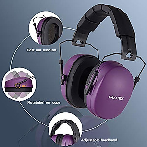 HUARUI Noise Reduction Ear Muffs for Hunting, Shooting Ear Protection Headphones Fits for Adults to Kids Hearing Protection Ear Muffs Noise Cancelling Ear Protector