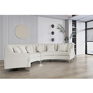 Legend Vansen Curved Sectional for Living Room Velvet Symmetrical Modular Sectional Sofa Couch