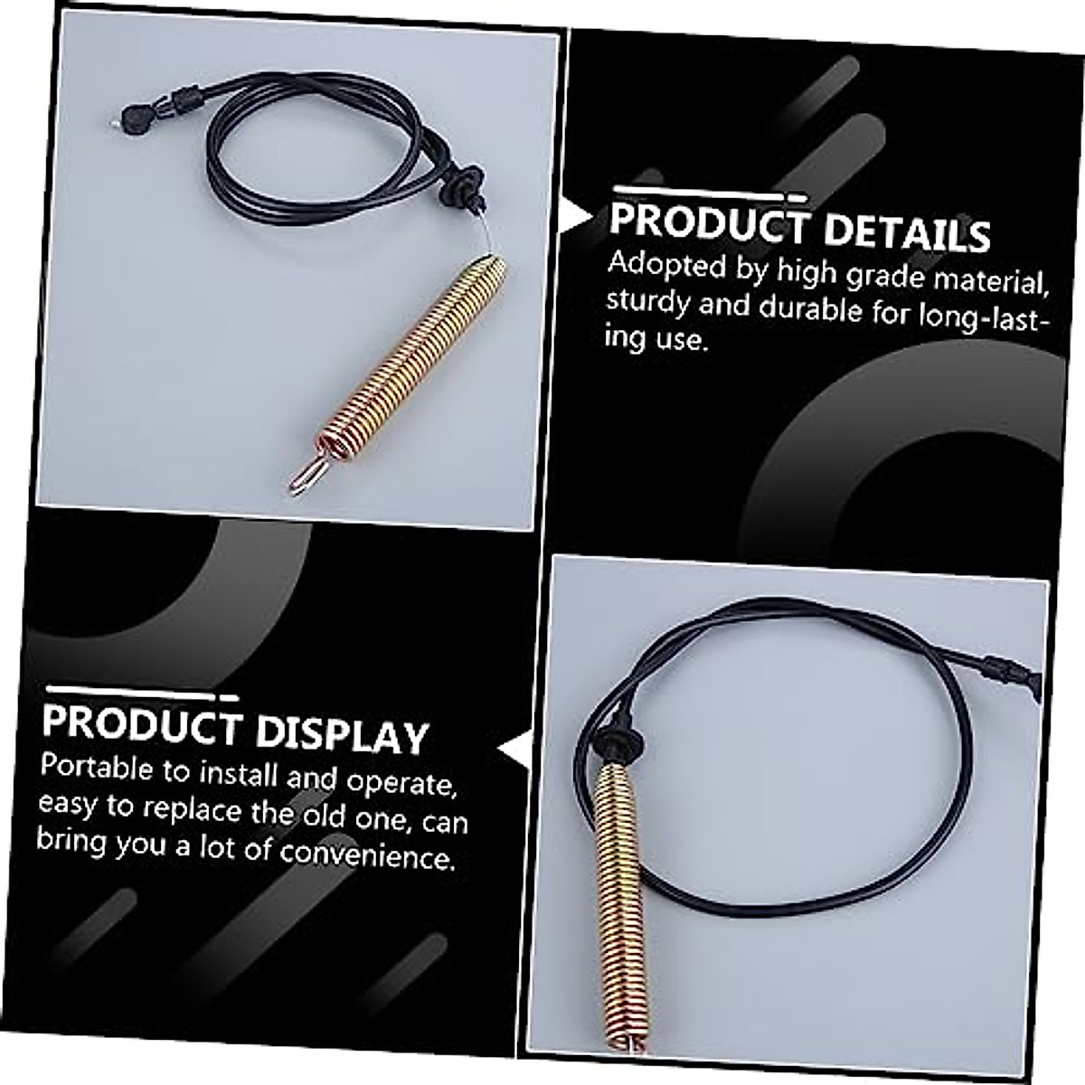 Yardwe Clutch 3 pcs Durable Grass Cutter Deck Pull Lawn Replacement Practical for Cord Craftsman Engagement Machine Fit Mower Cable Tractor Mowing Clutch Control Engagement Cable