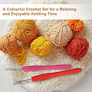 OWill 14 Piece Crochet Hooks Set, Crochet Kits Suitable for Beginners Adults, Soft Grip Crochet Needles with Storage Case, Ergonomic Crochet Hooks Applications for Knitter Enthusiasts