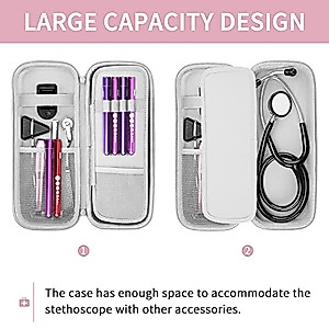 Yinke Case for Stethoscope 3M Littmann Classic III/Lightweight II S.E./Cardiology IV, Nurse Gift Hard Organizer Portable Carry Travel Cover Storage Bag(Gradient)