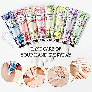 QUNGCO 18 Pack Hand Cream for Dry Cracked Hands,Natural Plant Fragrance Hand Lotion Moisturizing Hand Care Cream Stocking Stuffers Gift Set Travel Gift Set Hand Lotion With Shea Butter And Aloe