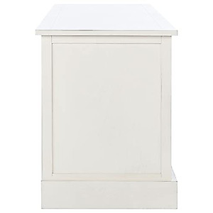 SAFAVIEH Home Collection Landers Distressed White 4-Drawer Media Stand (up to 55-inch Flat Screen TV)