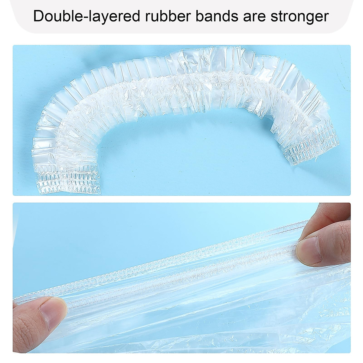 100pcs Plastic Bowl Covers Elastic Reusable, Bowl Covers for Bread Proofing, Sourdough Bread Baking Supplies, Plastic Covers for Bowls, Plastic Wrap, Bowl Covers, Food covers, BPA Free, Food Grade