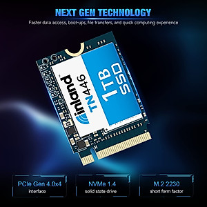INLAND 2230 Internal SSD 1TB High Performance Gen4x4 M.2 2230 30mm Internal Solid State Drive PCIe 4.0, up to 4,700 MB/s, TN446