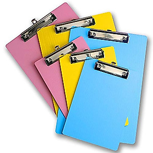 Office Supply Clipboard 4PCS A4 A5 Clipboard Wood Stationery Writing Pad Board Clip Stationary School Office Supply Accessory Exam File Storage Kit Durable Low Profile Clip ( Color : Blue A5 4pcs )