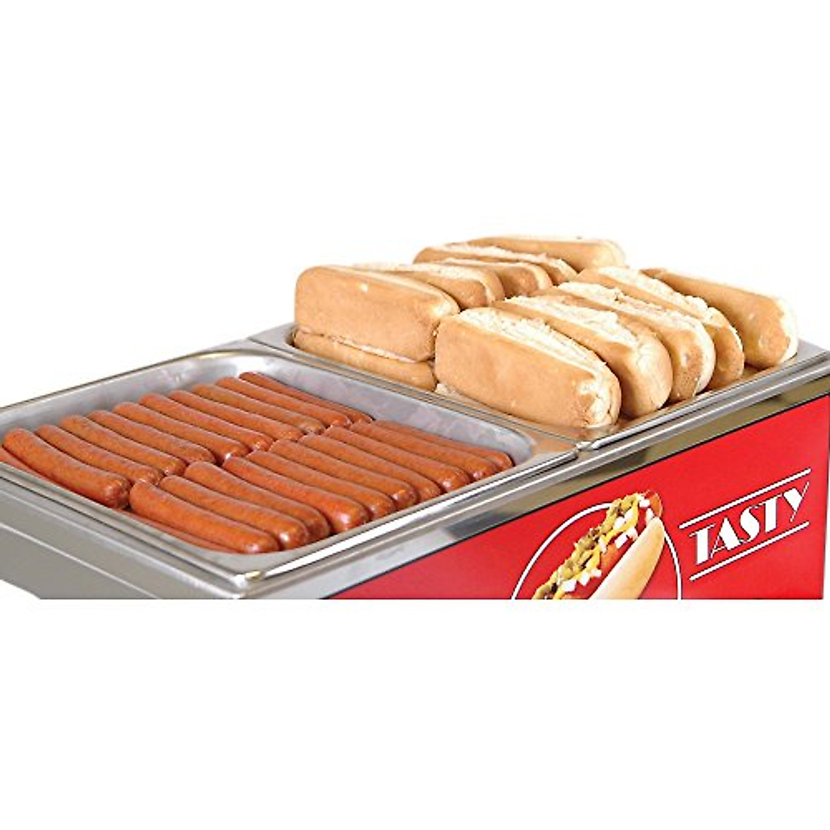 Benchmark 60072 Mini Cart Hotdog Steamer, 120V, 1200W, 10A,Stainless Steel