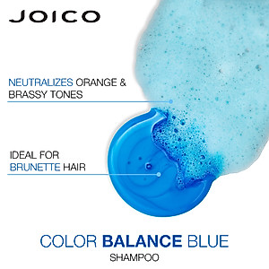 Joico Color Balance Blue Shampoo & Conditioner Set | Eliminate Brassy and Orange Tones | For Lightened Brown Hair