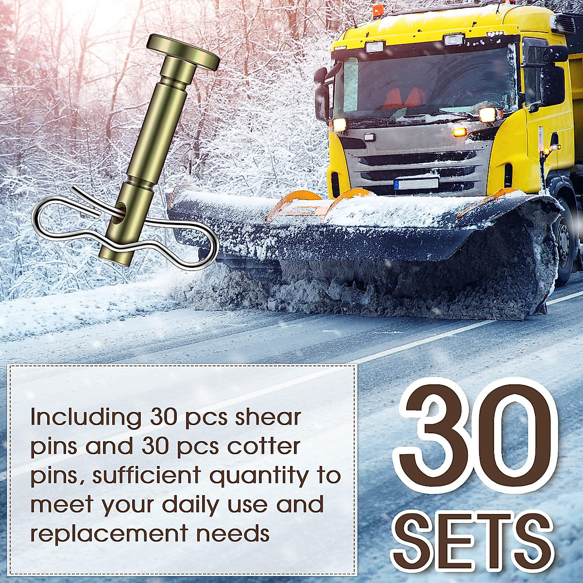 Lasnten Shear Pin and Cotter Pin Kit Snow Blower Shear Pin 738-04124A and 714-04040 for Snow Blower (30)