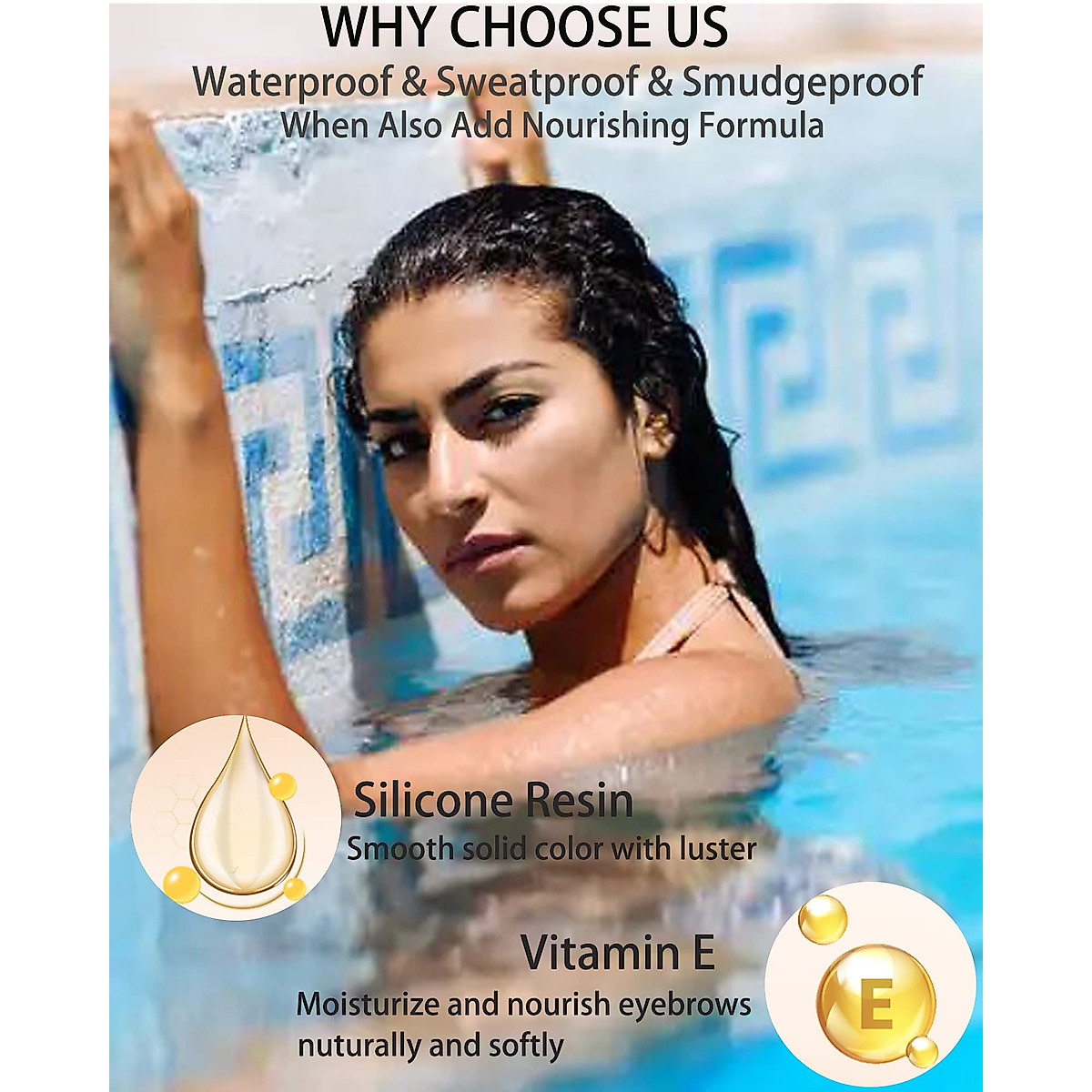 Waterproof Tinted Brow Gel-Long Lasting Smudgeproof Liquid Eyebrow Makeup,Eyebrow Mascara Tinted Brow Glue,Eye Brow Filler,Volumizing Enhance Brow Mascara,With Brow Razor Brush,Gift for Women-Blonde