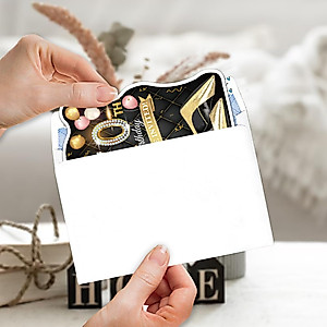 ERHACHAIJIA 20 PCS Pink Balloons & Black Golden High Heels Shaped Fill-In Invitations Cards With Envelopes, Funny 70th Birthday Party Happy 70 Year Old Birthday Invites For Women Lady Wife Mom Adults