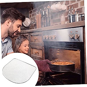 Anneome Pizza Oven 1pc Electric Oven Air Frying Net Air Fryer Toaster Oven Non Stick Net Baking Tray Oven Net Tray Silver Stainless Steel Baking Mat Metal Food Dehydrator