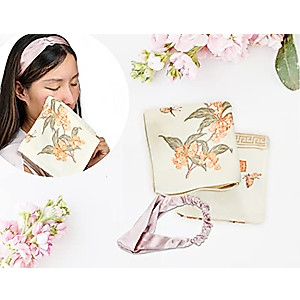 Personalized Gifts | Care Package for Women, Gifts for Girlfriend, Best Mom Ever Gifts, Birthday Gift Basket 6-PCS Includes Scented Candle and Sachet, Sleep Mask, Makeup Headband, Wash Cloth Set of 2