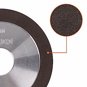 JIUNENG 5inch Tapered Plain Resin Diamond Grinding Wheel to Grind Carbide Hard Steel 150 Grit 125x10x32x8mm