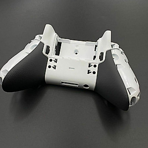Meijunter Replacement Full Housing Shell Case Cover Faceplate Repair Parts for Xbox One Elite 1st Series Controller (White)