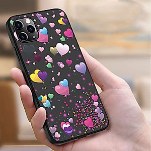 Cover for Gigaset GS5 Pro (6.30") Case IJTYHF Soft Silicone Case Bumper Shell +Tempered Glass 9H Screen Protector Protective Film, Black Phone Protective TPU Cases - Romantic