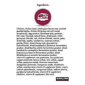 Kirkland Signature Adult Formula Chicken, Rice and Vegetable Dog Food 40 lb.