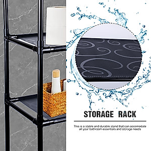 NICECHEF Over The Toilet Storage, 3 Tier Bathroom Organizer Shelf, Freestanding Space Saver with Toilet Paper Holder, Multifunctional Over The Toilet Rack