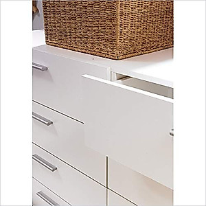 Atlin Designs Modern 8 Drawer Double Dresser with Bar Handles in White