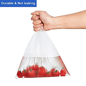 LabelMore 12'' x 16'' Plastic Produce Bags on a Roll, Clear, Food Storage Bags for Bread, Vegetable, Fruits and Meat, 350 Bags/Roll