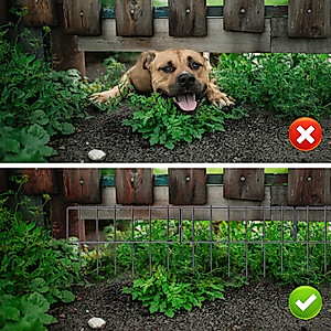 10 Pack Animal Barrier Fence, 17 Inch(H) X 10 Ft(L) Decorative Garden Fencing for Garden.