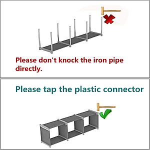 OPPSDECOR 9-Cubes Bookshelf, 4 Tier Shelf Adjustable DIY Bookcases for Kid, Book Shelf Organizing Storage Shelving Cabinet for Bedroom Living Room Office (Pink)