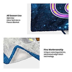 DRINCE Anime Blanket Cartoon Flannel Throw Blankets for Sofa All Season Super Cozy Plush Blanket for Kids Adults Gift 50''X40''