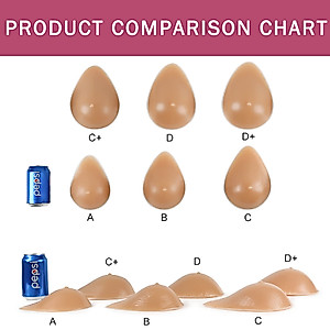 IVITA One Piece A Cup Teardrop Shape Silicone Breast Forms Fake Boobs for Mastectomy Prosthesis Bra Pads Inserts Crossdressers