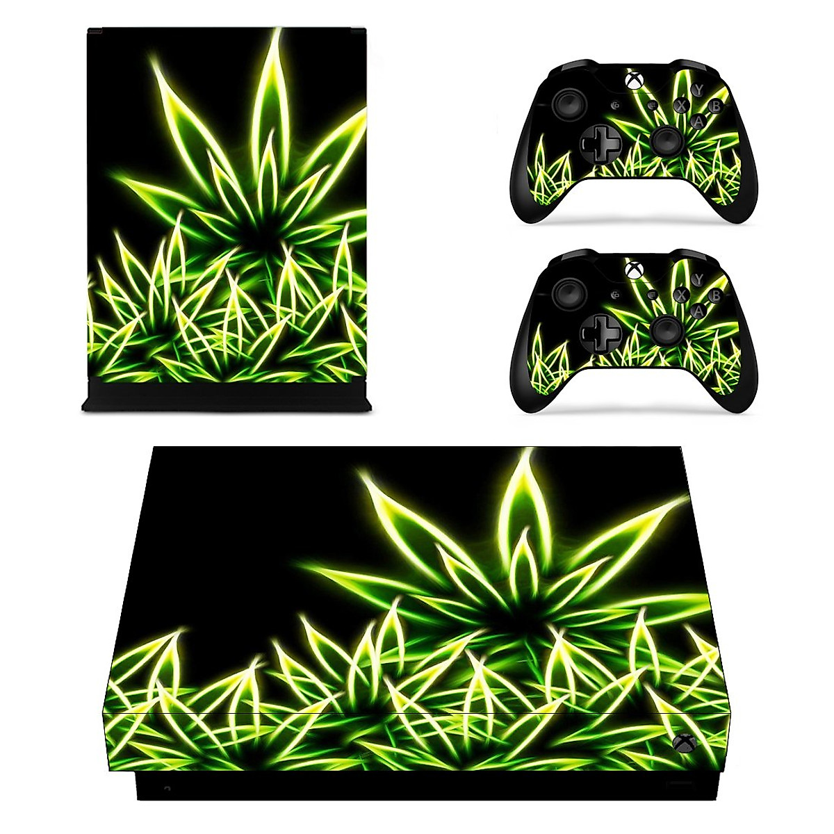 Decal Moments XB One X (XB1 X) Console Controllers Skin Set Vinyl Skin Decals Stickers Cover Weed