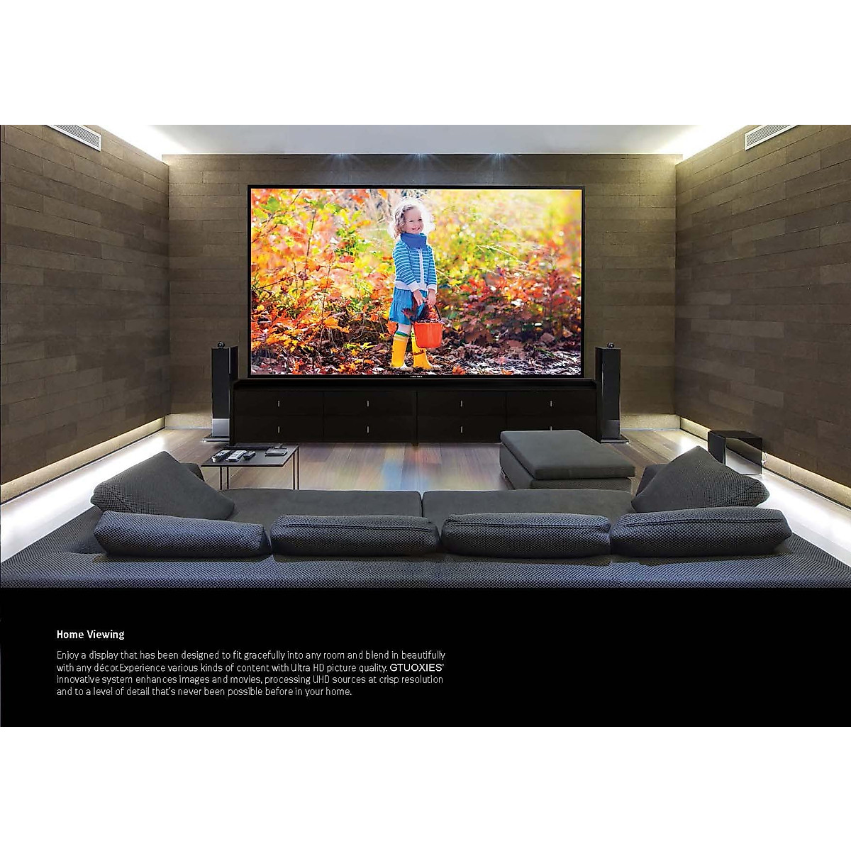 GTUOXIES 108 Inch LED Screen 4K UHD Monitor; TS108TD, Mobile Smart TV, Digital Signage with Stand, Wall Mount, and Table Base for Home and Business