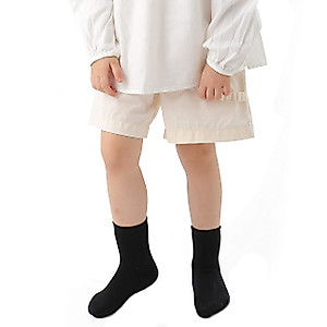 JORMATT 6 Pairs Toddler Thick Thermal Crew Socks Baby Winter Socks Boys Warm Fleece Socks Girls Cute Slipper Socks with Non Slip Girps,2-4 Years L