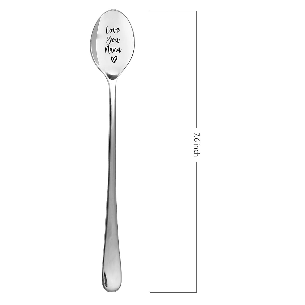Best Nana Gifts - Love You Nana - Tea Coffee Lover Stainless Steel Engraved Spoon Funny Mother's Day Christmas Birthday Gift for Grandma