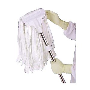 CONTEC EL-MOP White Textured Knit Polyester Tube IR Sterile Edgeless Mop with Textured Headband (Pack of 20)