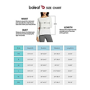 BALEAF Womens Long Sleeve Workout Tops Shirts Loose Fit Quick Dry Athletic Yoga Tee Shirts Lightweight Casual Fall White M