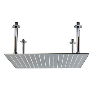 ALFI brand RAIN20S Square Ultra Thin Rain Shower Head, Polished Stainless Steel, 20-Inch