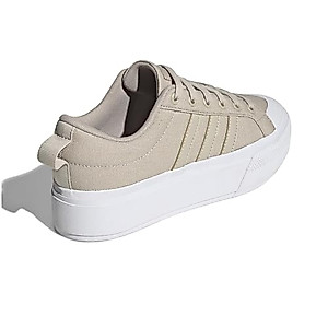 adidas Women's Bravada 2.0 Platform Shoe Skate, Wonder Beige/Wonder Beige/White, 7.5