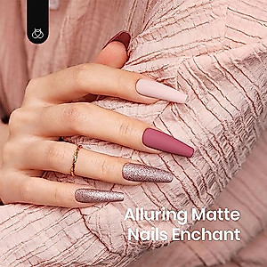 Beetles Matte Gel Top Coat - 15ML No Wipe Matte Top Coat U V Soak Off Nail Lamp Polish Matte Nail Polish Finish and Long Lasting Gift Set for Women Kit