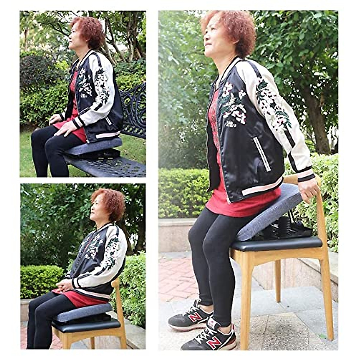 ECHBH Chair Lift Portable Ergonomic Seat Assist, Automatic Lifting Chair Seat Assist Memory Foam Cushion, Helps Reduce The Strain On Painful Sore Joints for Elderly