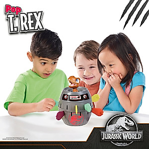 TOMY Pop Up T-Rex Kids Game - Family and Preschool Kids Games for Family Game Night - Kids Activities and Jurassic World Toys - Girls and Boys Games - 2-4 Players - Ages 4 Years and Up