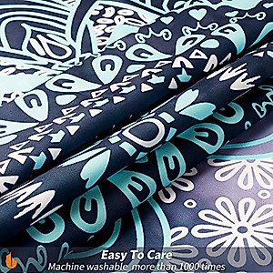 Urbanstrive Not Fade Machine Washable Mandala Tapestry Wall Hanging Trippy Hippie Bohemian Psychedelic Wall Tapestry for Bedroom Living Room, Blue White, Small (28.7x37.4 Inches)(73x95 cm)