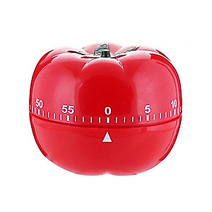 1Pcs Kitchen Timer 60 Minutes Timer, 360 Degree Rotating Tomato Shaped Alarm Timer, Creative Kitchen Cooking Timer Clock, Portable Loud Alarm Counters Reminder for Home Cooking Baking Exercising Games