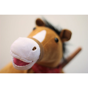 WALIKI Bouncy Horse Hopper | Inflatable Hopping Horse for Kids | Cowboy Rodeo Jumping Horse Toy for Ages 2, 3, and 4 | Soft Plush Cover | Fun Ride-On Bounce Horse